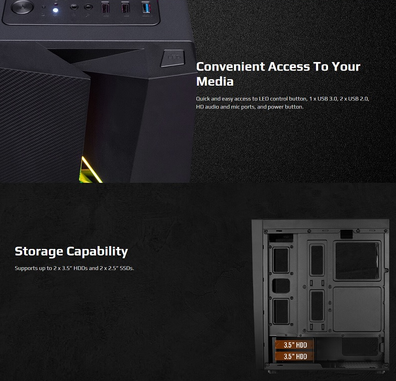 Case AeroCool BOLT BG RGB - HugoTech - Beat the Lowest Price