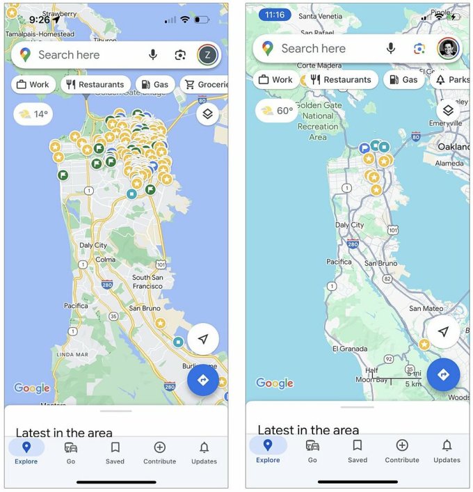 Giao diện mới của Google Maps bị chê khó nhìn