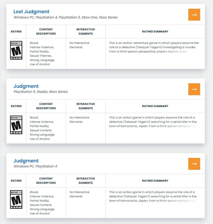 Judgment và Lost Judgment sẽ đặt chân lên PC trong thời gian tới