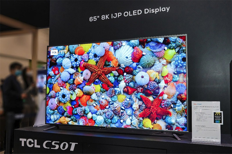 TCL giới thiệu màn hình OLED in phun 8K đột phá về công nghệ